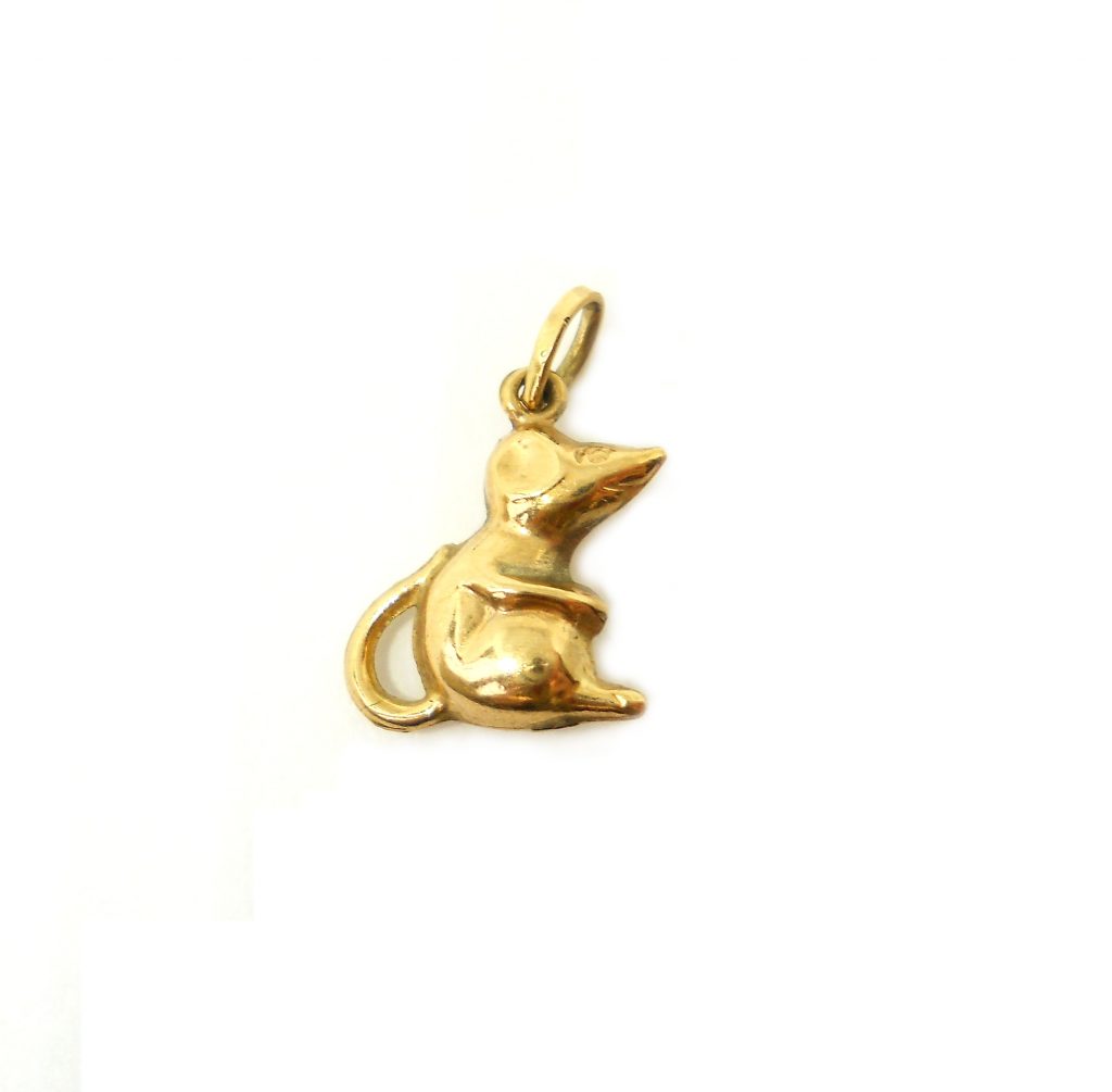 Gold rat charm | Antique Jewellery Box